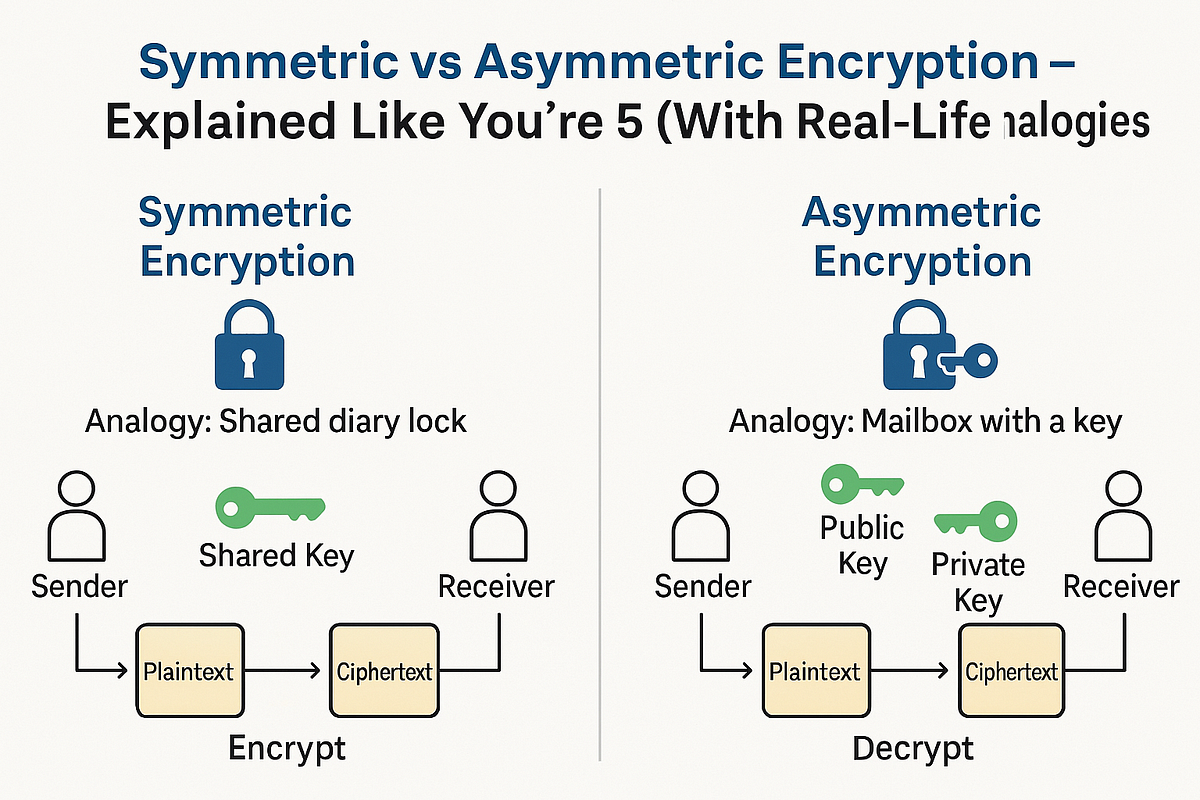 Symmetric vs Asymmetric Encryption — Explained Like You’re 5 | by Santoshcgpandey | Mar, 2025 ...