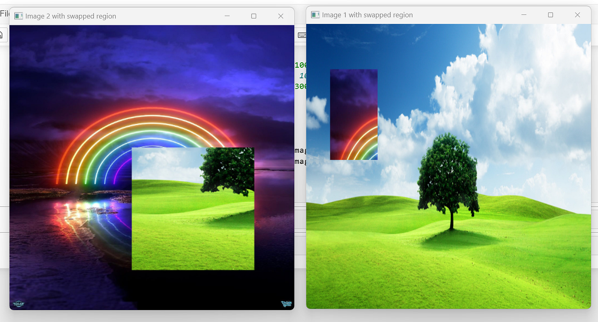 Take 2 images and combine them to form a single image & Take 2 images ...