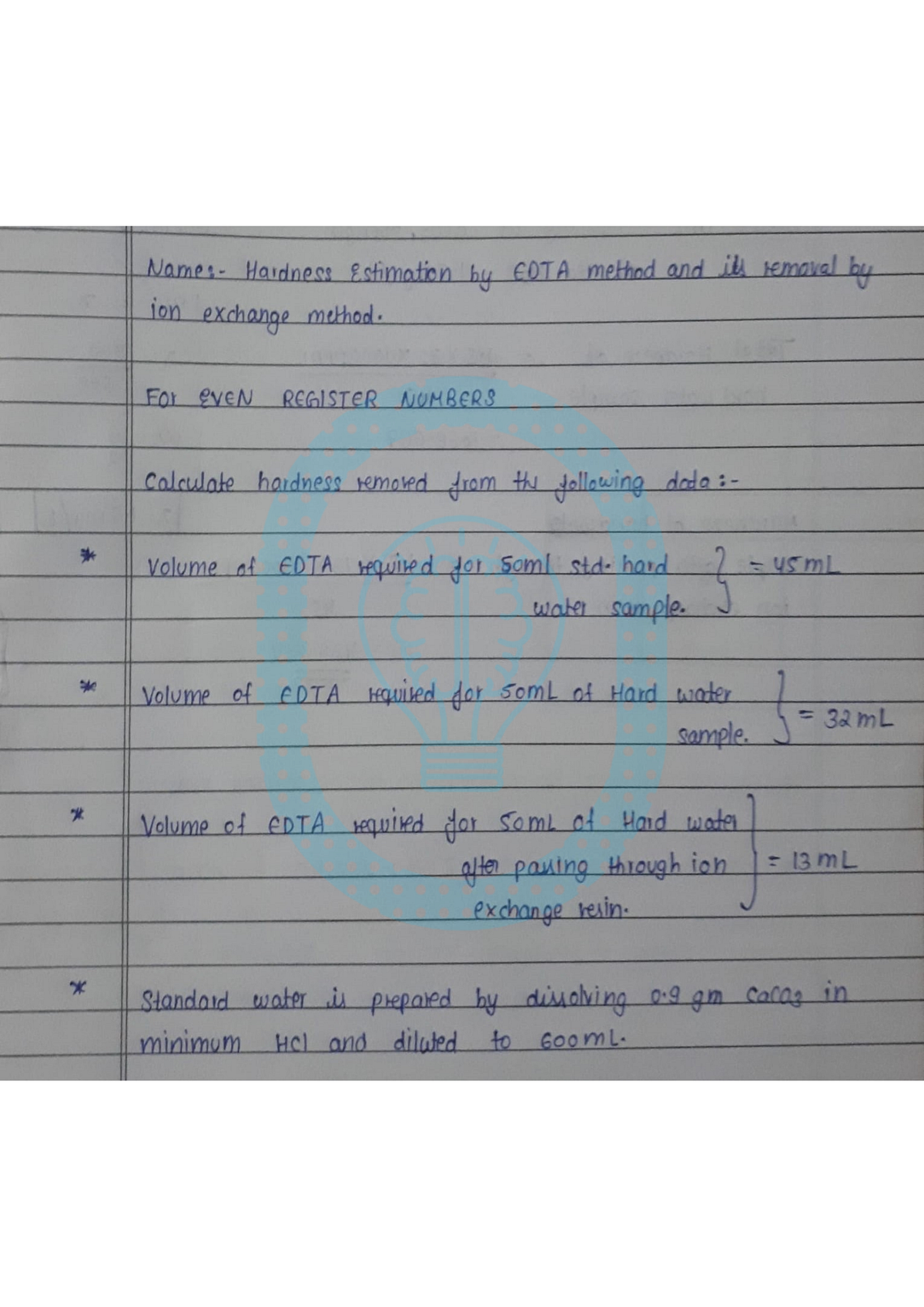 Engineering Chemistry Lab Experiment 1 - Zerowork - Medium