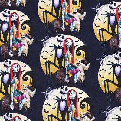 The Nightmare Before Christmas Fabric Cartoon Character Fabric 100% ...