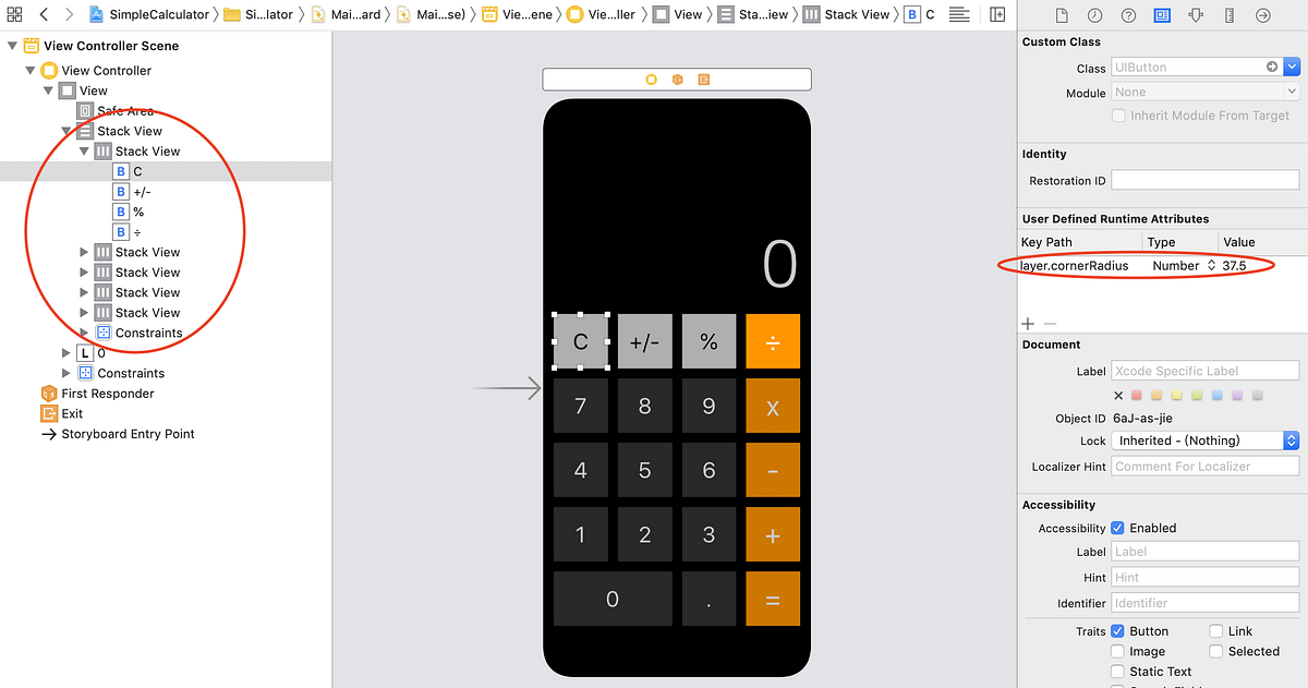 Swift-簡易計算機App Ver.1. 製作簡易計算機App | by Wei-lin Pan | 彼得潘的 Swift iOS / Flutter App 開發教室 | Medium