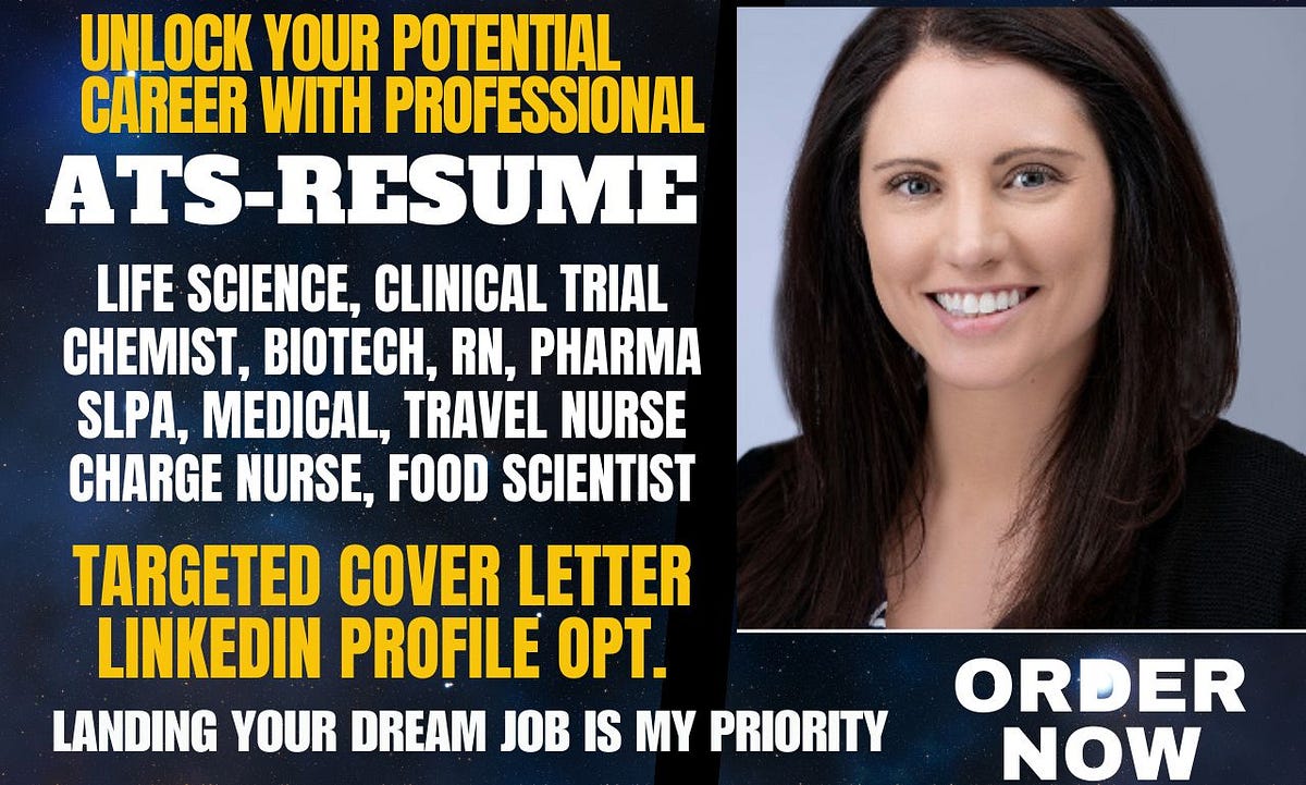 I will write a medical resume, SLPA, life science, charge nurse, grad ...