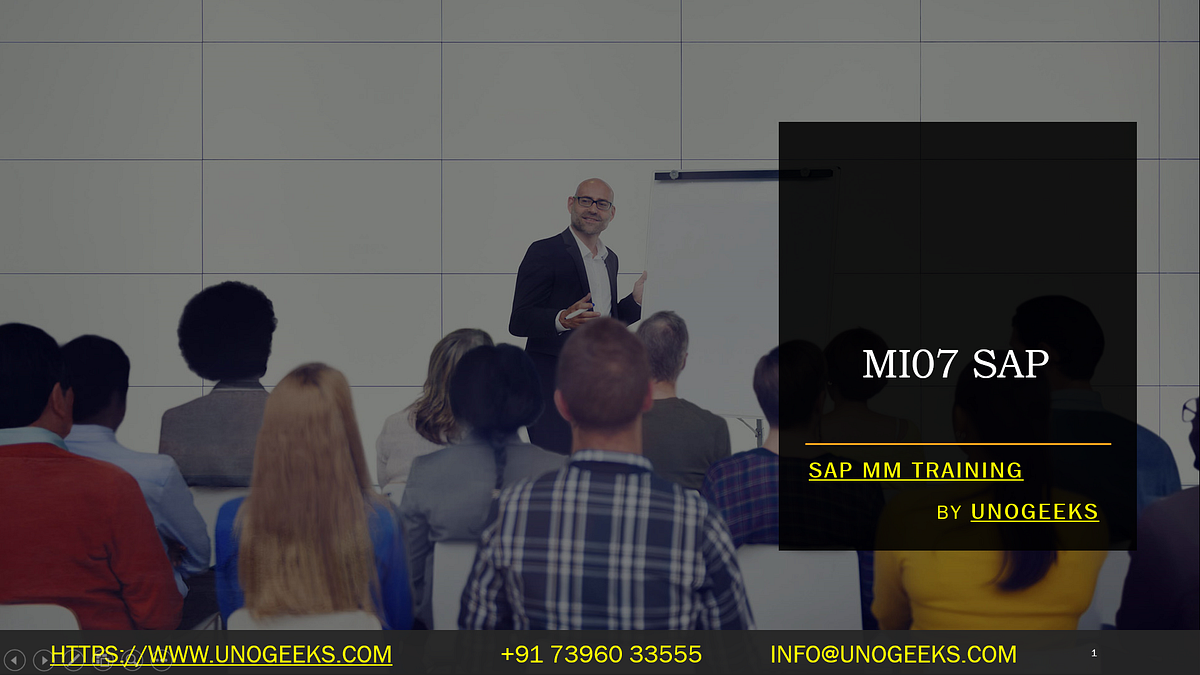 MI07 SAP. In SAP, MI07 is a transaction code that… | by Techtutorsti ...