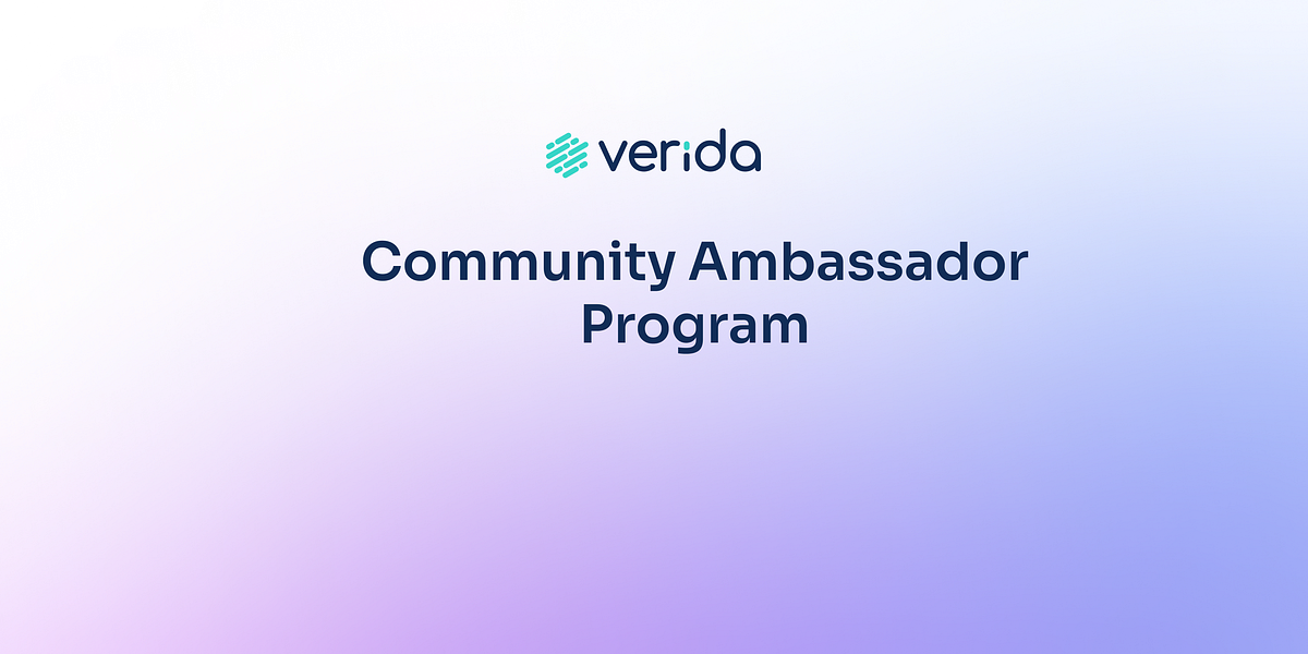 Announcing the Verida Ambassador Program | by Ryan J Kris | Verida