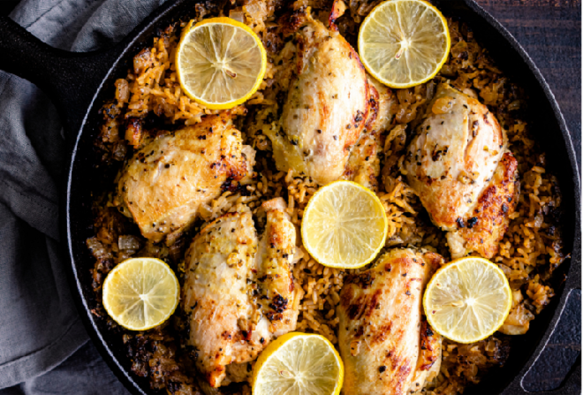 Recipe: Lemon Garlic Chicken and Rice - Gwen Wren - Medium