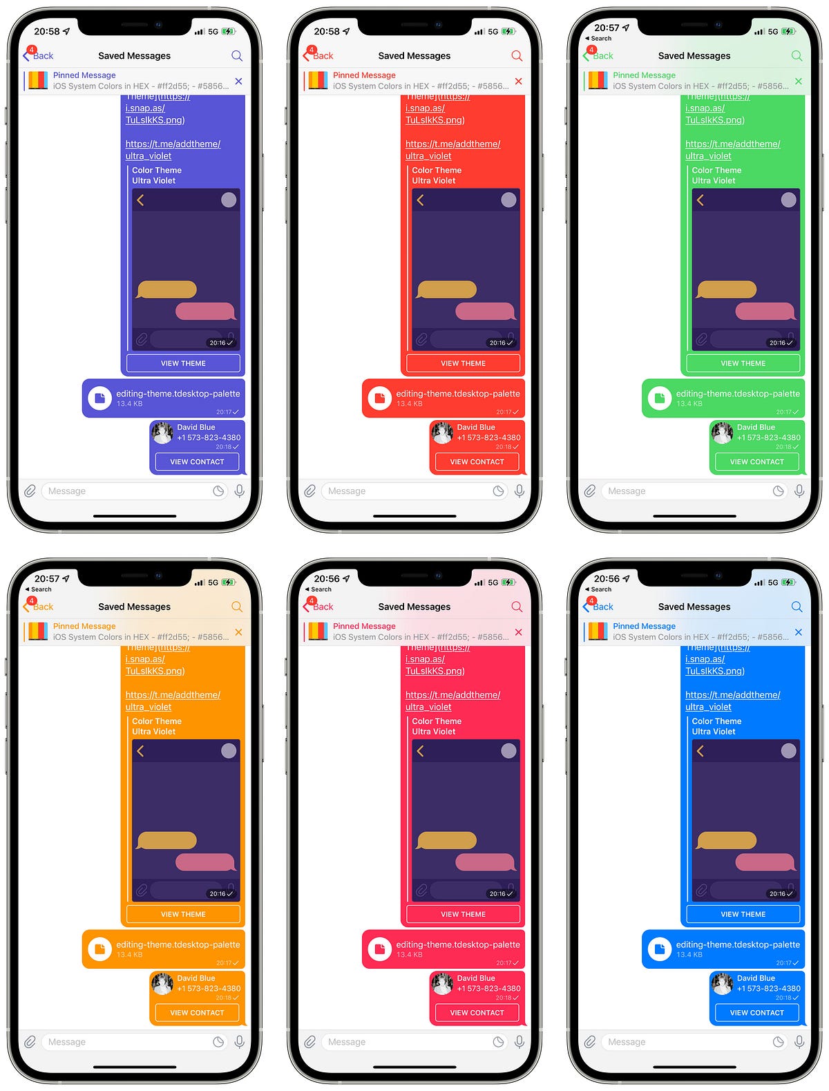 SYSTEM COLORS Telegram Themes. (For iOS, that is.) | by David Blue ...