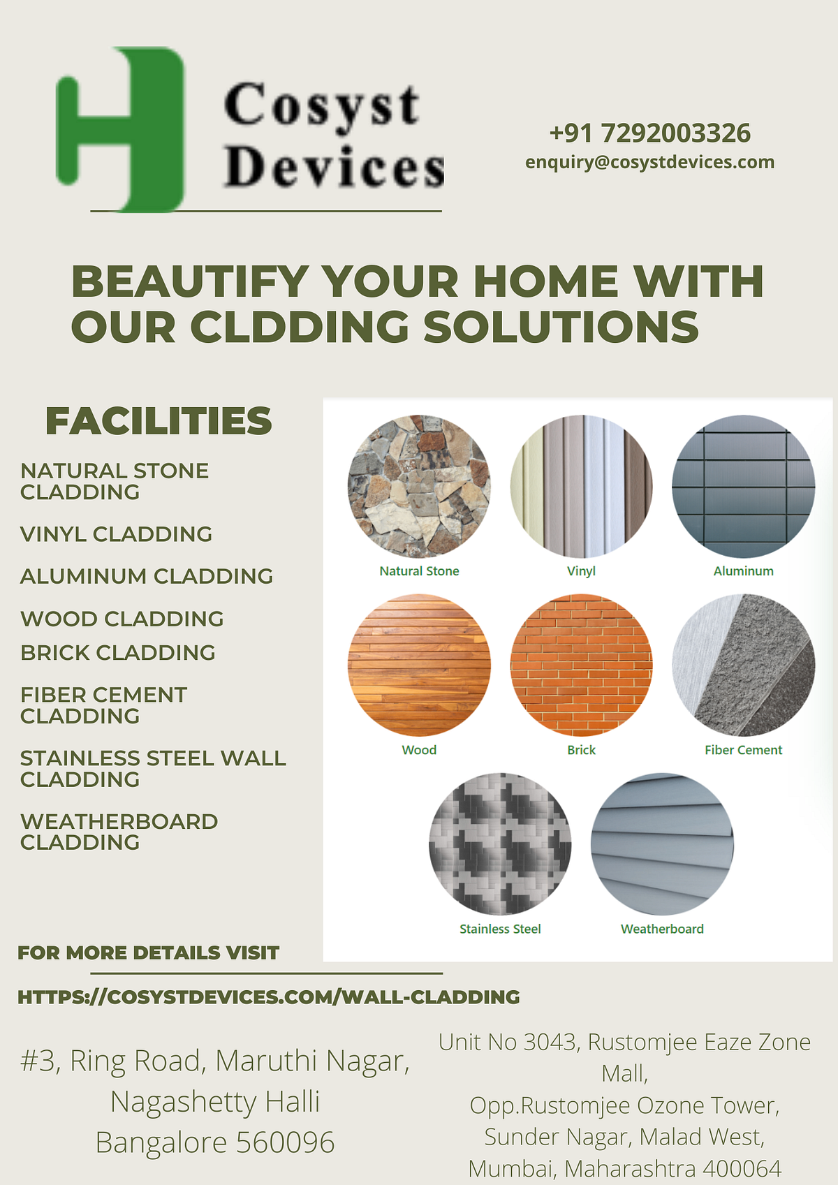 Beautify Your Home With Our Cladding Solutions — Cosyst devices | by Cosystdevices | Medium