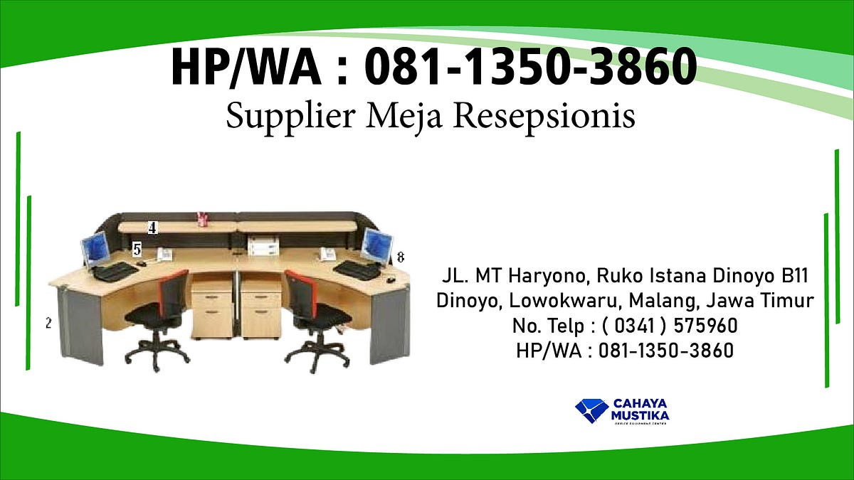 HP/WA : 081–1350–3860 — Supplier Meja Resepsionis Cafe Surabaya | by ...