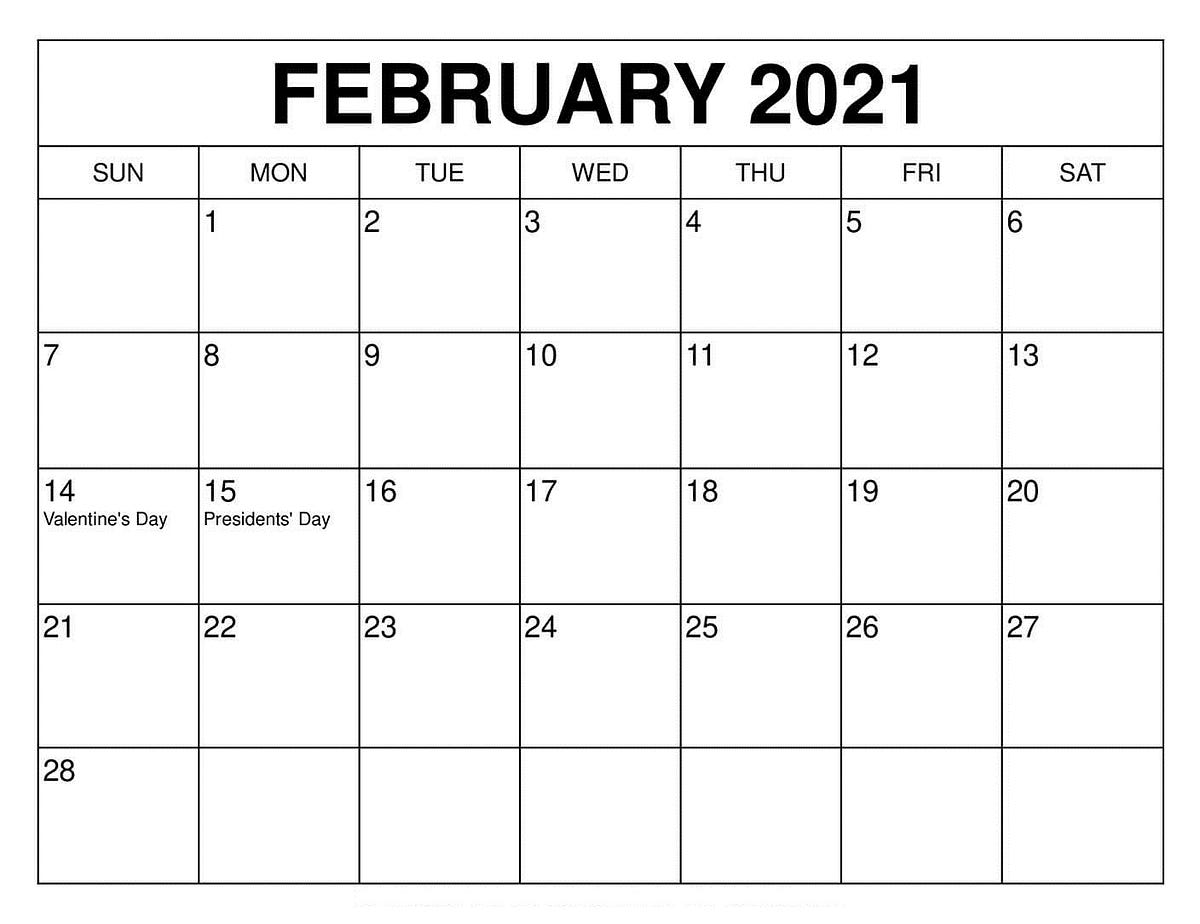 February 2021 Calendar With Holidays | by Calendarness | Medium