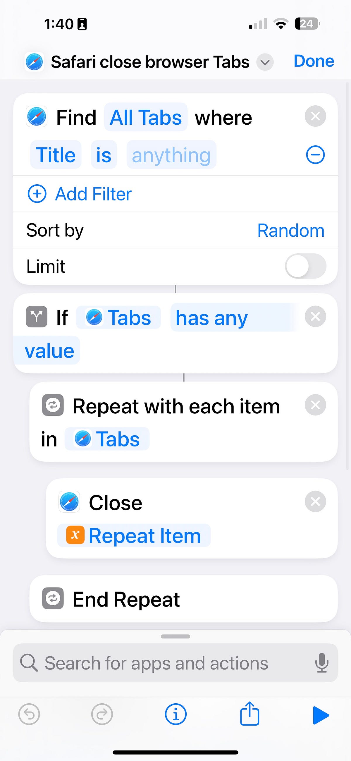 iOS Shortcuts — Auto-Close Browser Tabs | by Germancruz | Medium