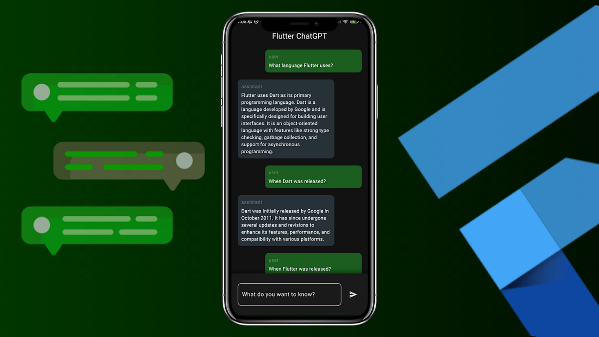 Flutter Projects for Beginners #04: Building a Chat GPT App | by FroJho | Medium
