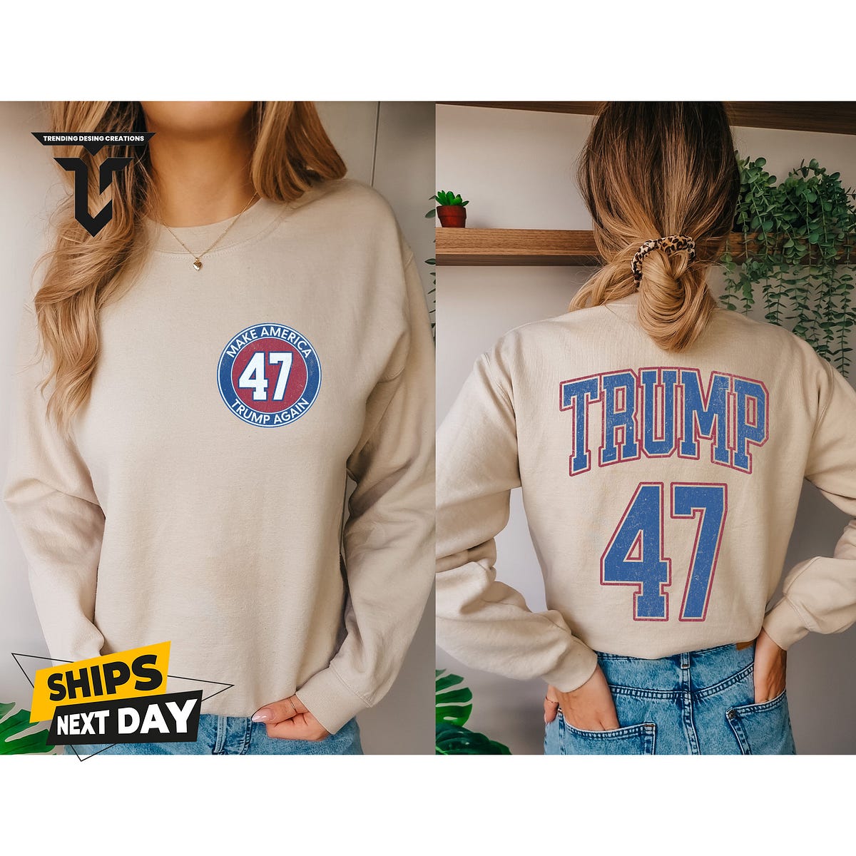 Free Make America Trump Again Sweatshirt, Trump 47 Sweater, Trump 2024 ...