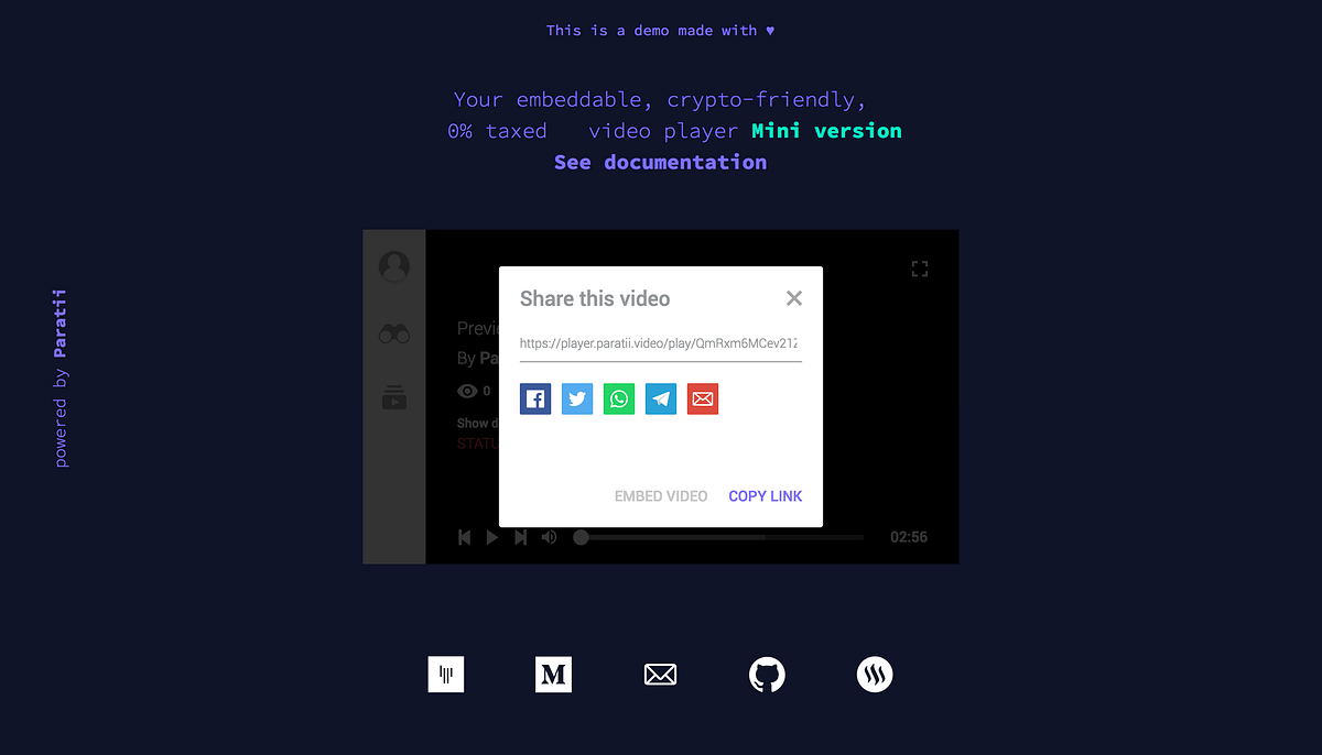 A look on the Paratii player v.0.0.1 | by Paratii | Paratii | Medium