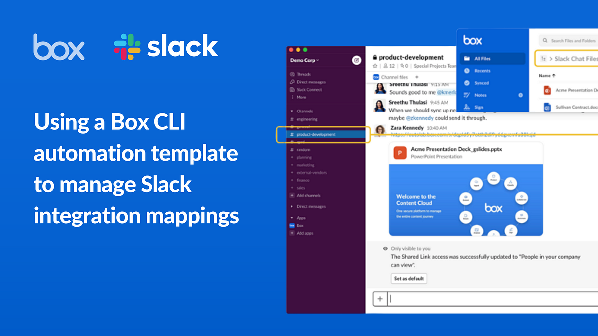 NEW! Box CLI automation template to manage Slack integration folder mappings | by Alex Novotny ...