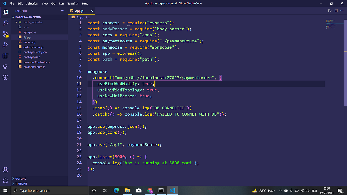 Razorpay Payment gateway integration using MERN(Mongodb,Express,React,Node)in 2021 | by ...