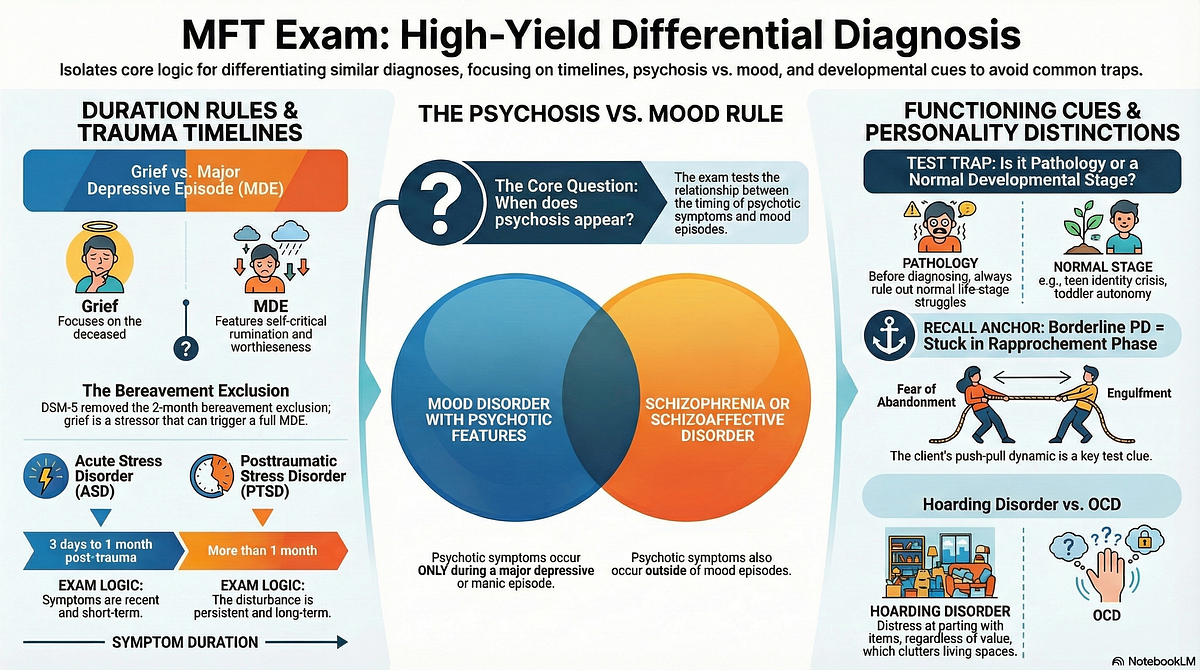MFT Clinical Exam: Mastering Differential Diagnosis in the DSM-5-TR ...