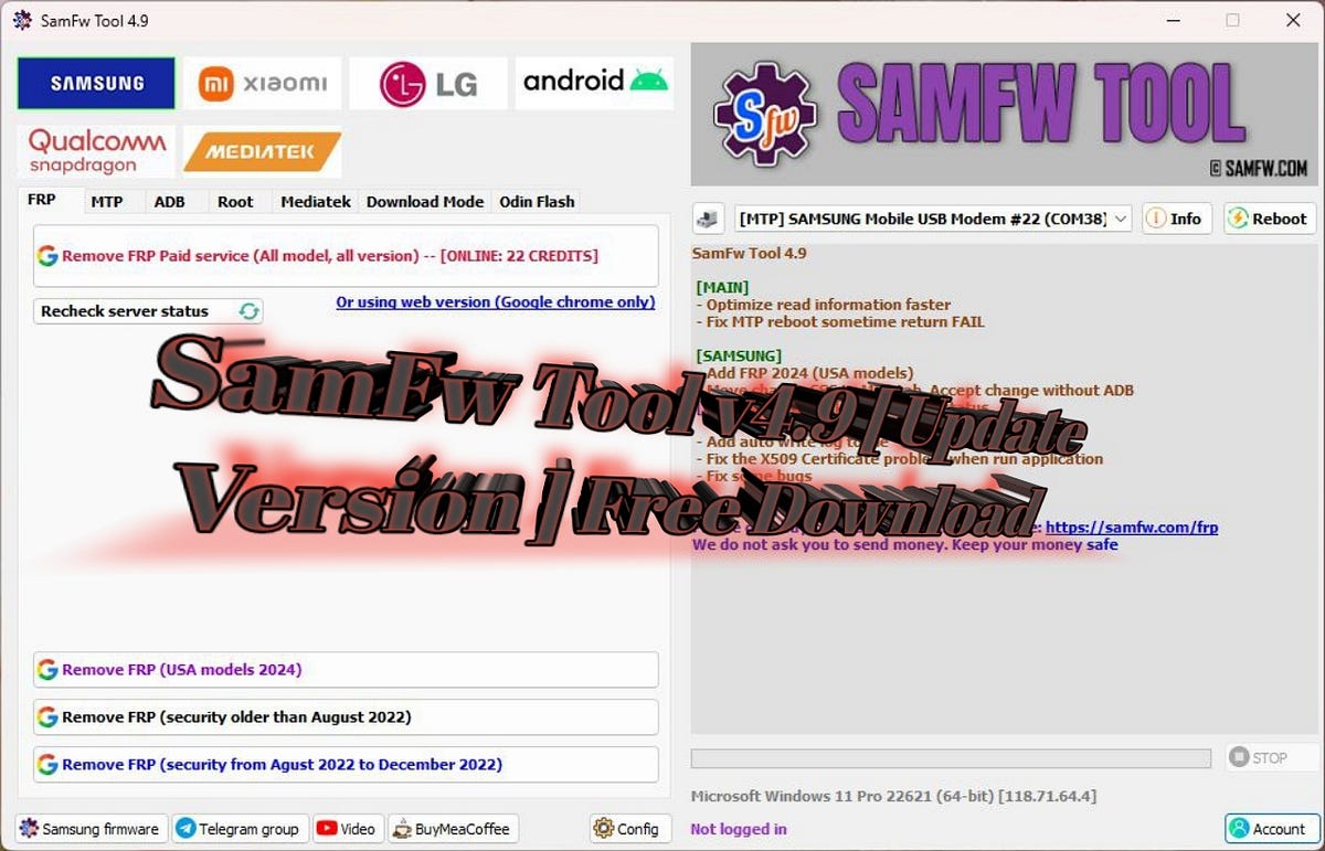 SamFw Tool v4.9 [ Update Version ] Free Download SamFw Tool v4.9 ...