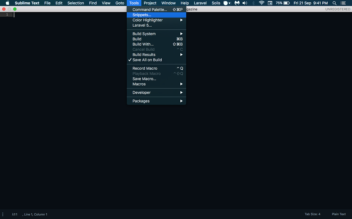 How to create sublime-snippet in 3 secs | by Ekpoto Liberty | Medium