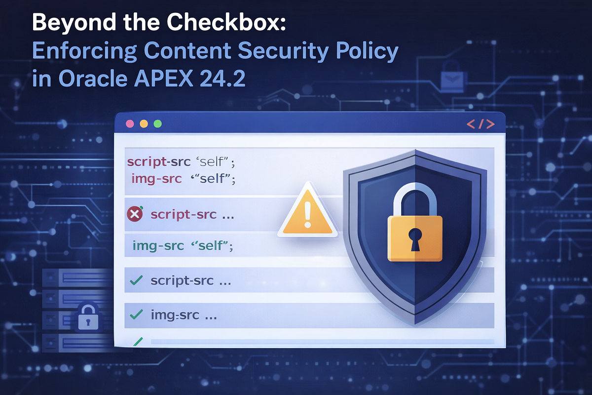 Beyond the Checkbox: Enforcing Content Security Policy in Oracle APEX ...
