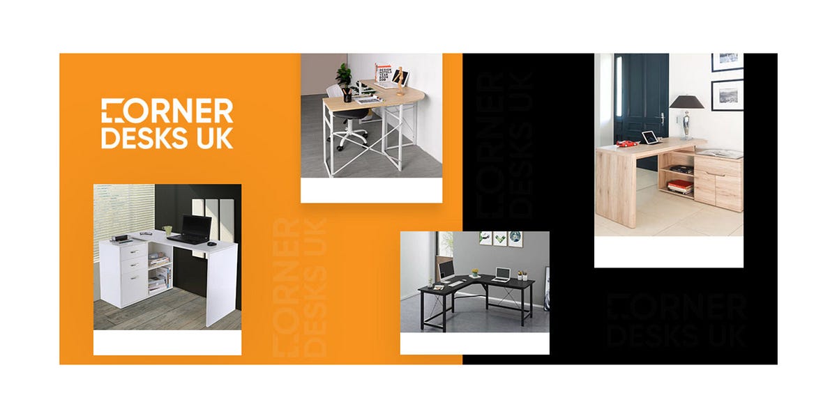 Corner Desks with Drawers and Shelves - Corner Desks for Gaming - Medium