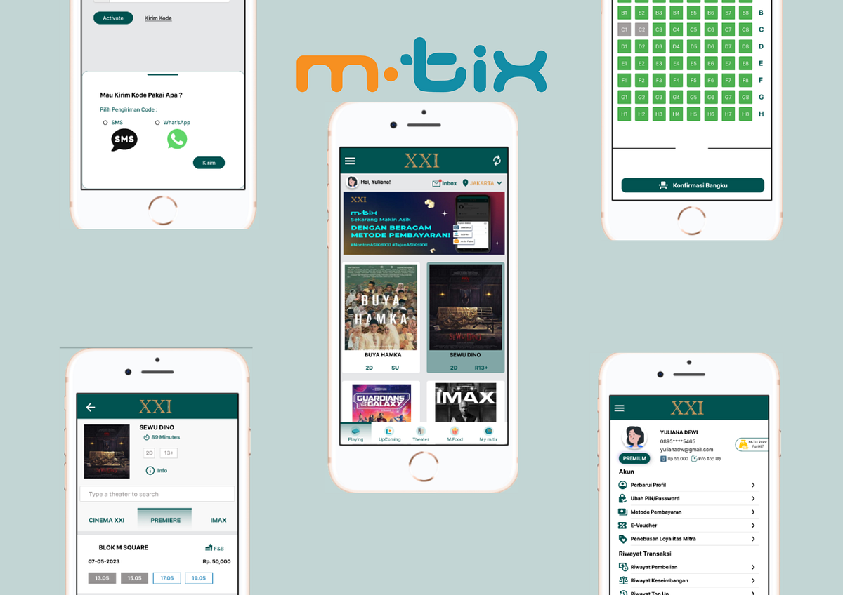 UI/UX Portfolio: Fitur Transaksi Lengkap M-Tix App | by Indah Permatasari | Medium