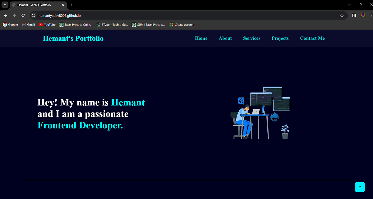 [Sparta Coding Clud]Web Resume — Portfolio | by Hemant Kumar Yadav | Medium