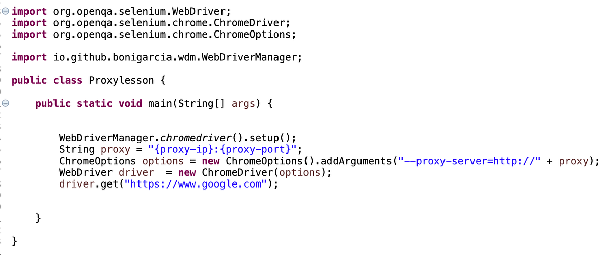 How to set proxy in Selenium - Vasista TVN - Medium
