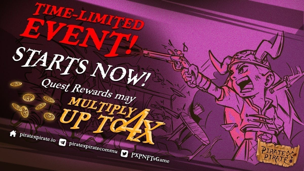 Multiplied Rewards: Time-Limited Event - Pirate X Pirate | PXP - Medium