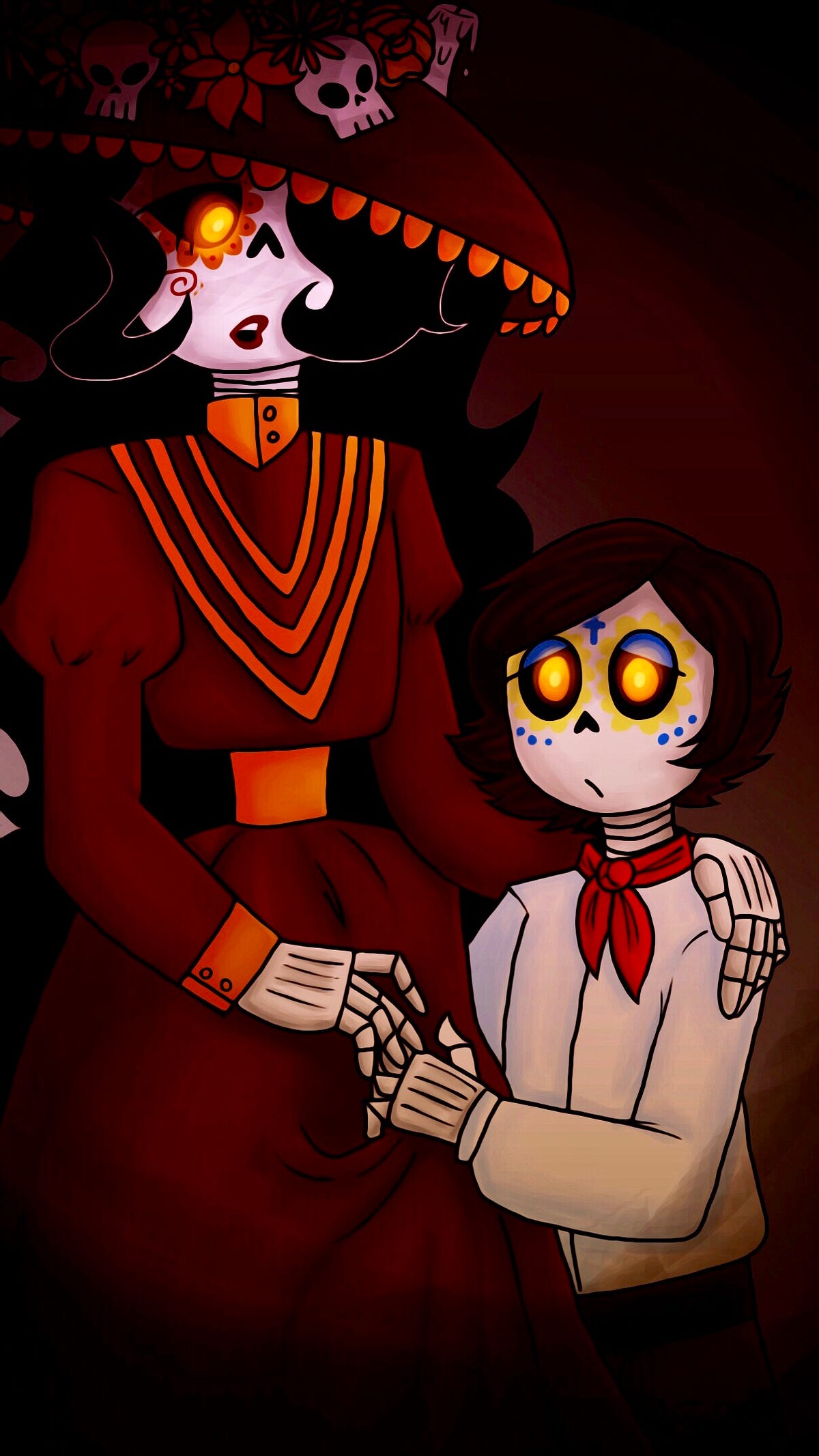 La Catrina and Child. This artwork was inspired by the… | by Vanessa ...