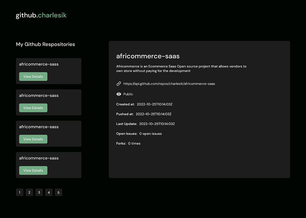 Building A Web App to show my GitHub Repositories | by Charles Ilo | Medium