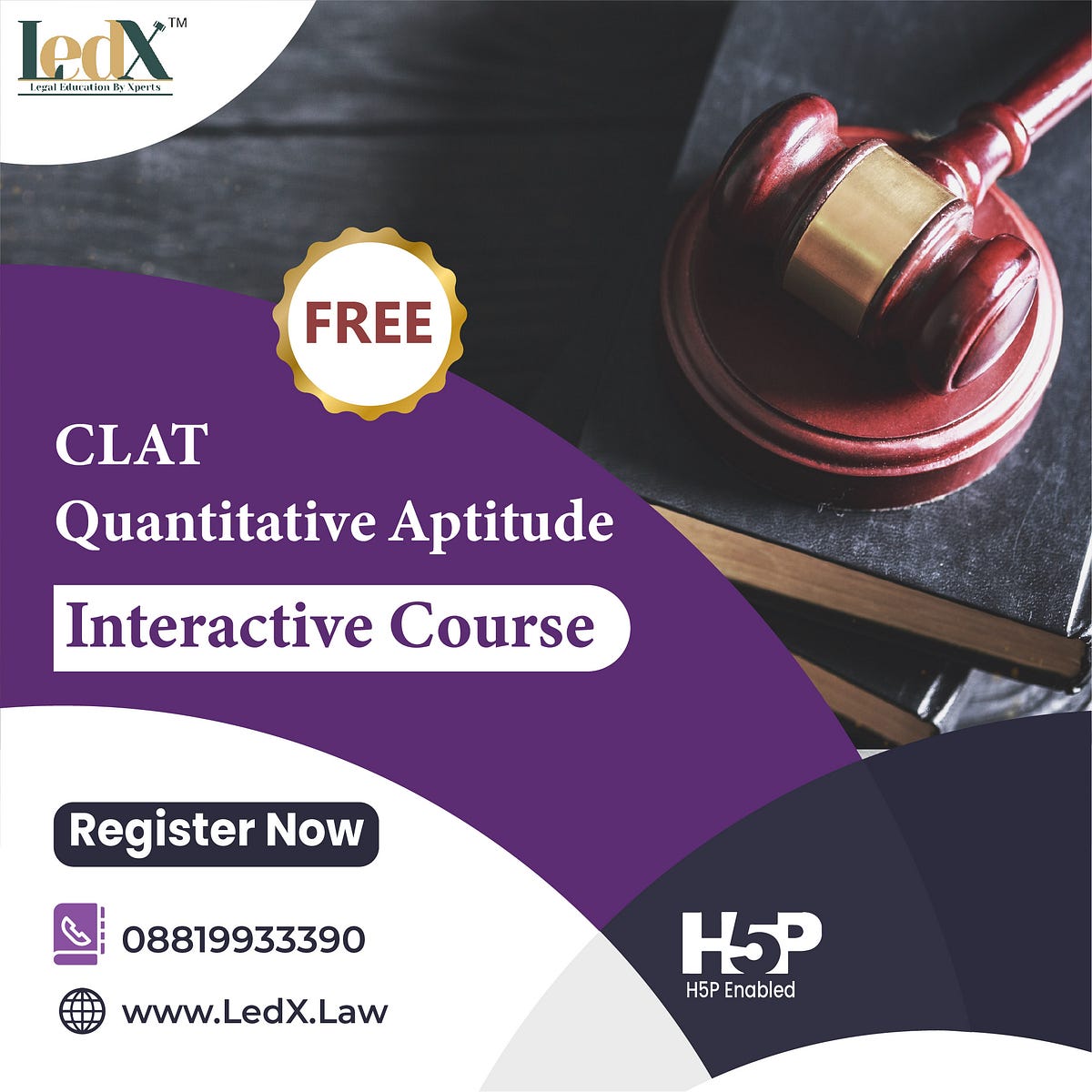 Free Online C.L.A.T. Quantitative Aptitude Interactive course | LedX - LedX - Medium