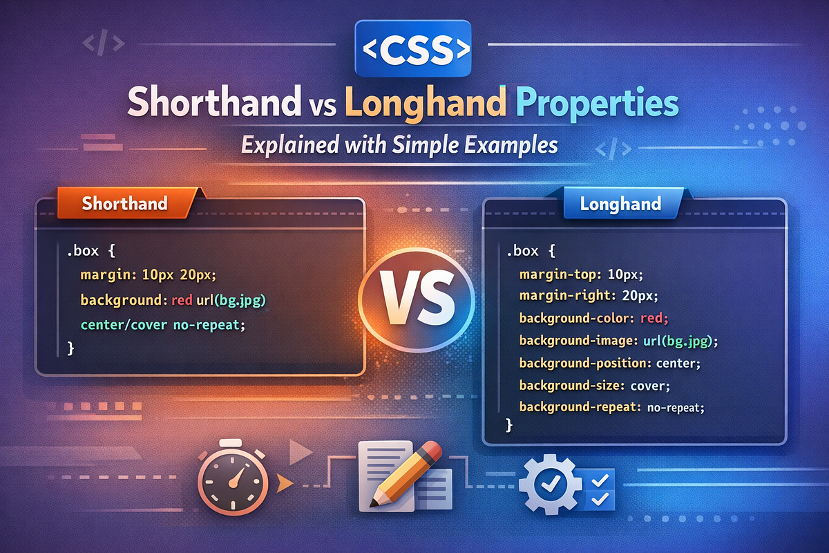 CSS Shorthand vs Longhand Properties Explained with Simple Examples ...