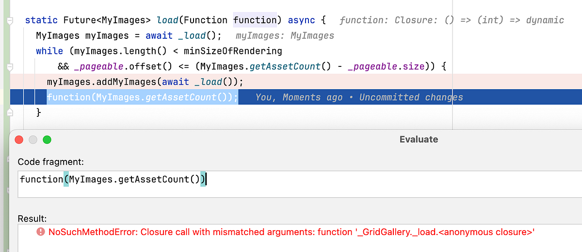 Dart — NoSuchMethodError: Closure call with mismatched arguments ... Dart — NoSuchMethodError: Closure call with mismatched arguments ...