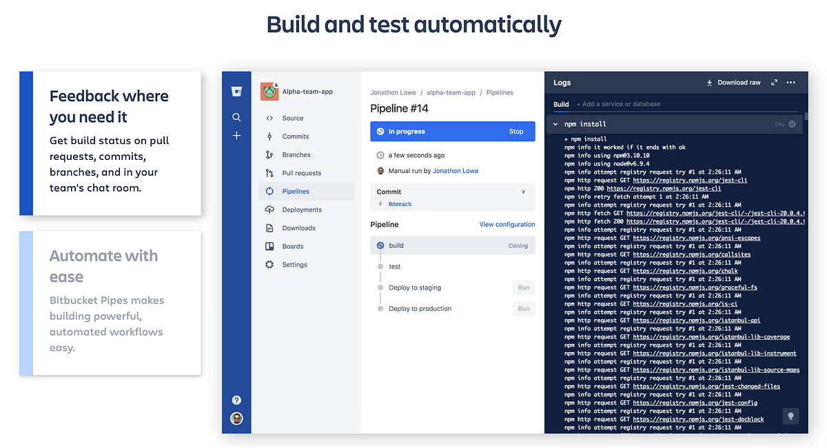 Getting Started with Bitbucket Pipelines for Pull Request Automation (for CI/CD purposes) | by ...
