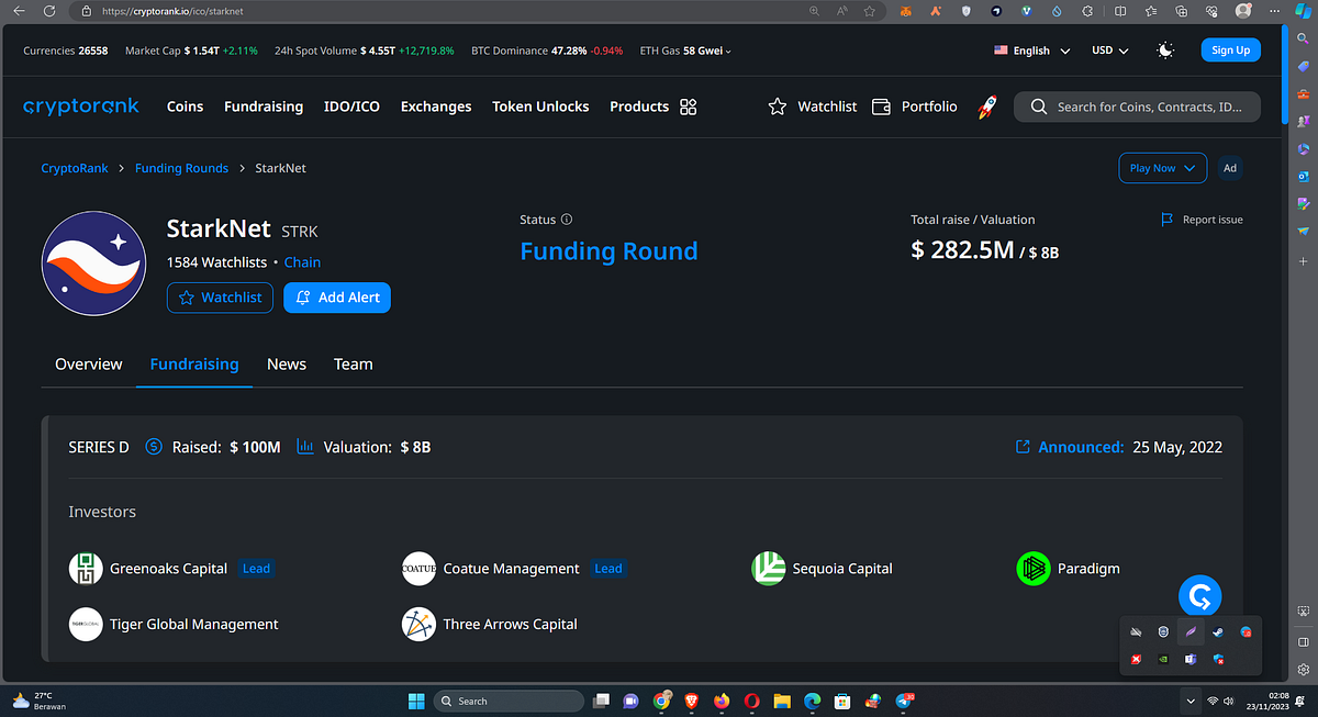 Starknet Funding. What is StarkNet? | by Starknet news | Nov, 2023 | Medium