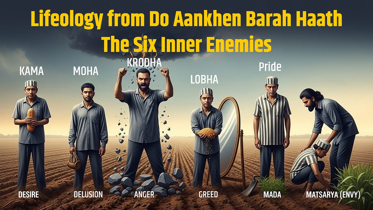 Lifeology From Do Aankhen Barah Haath: The Six Inner Enemies | by ...