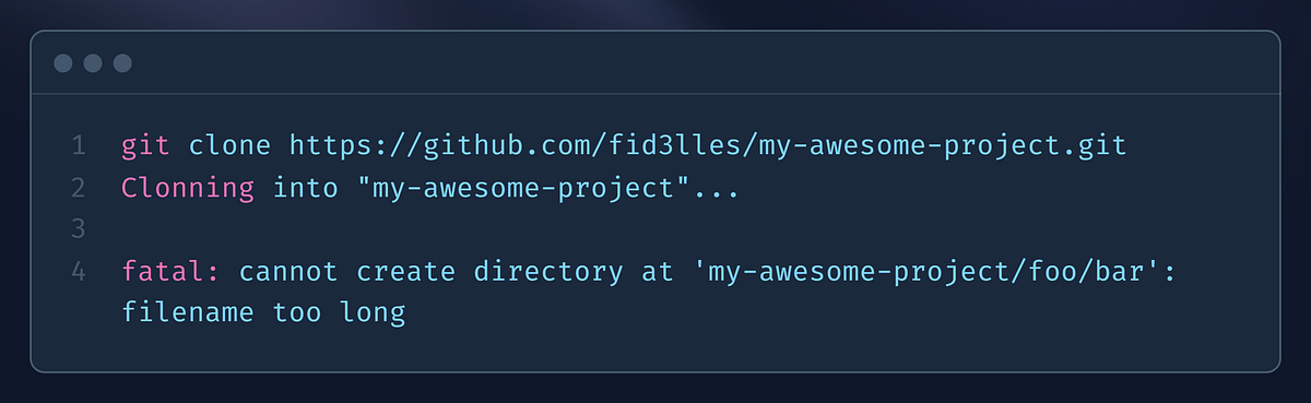 No more “Filename too long” using git on Windows | by Gabriel Fidelles | Medium