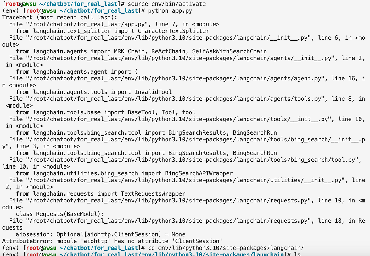 Langchain&weaviate module error : Optional[aiohttp.ClientSession ...