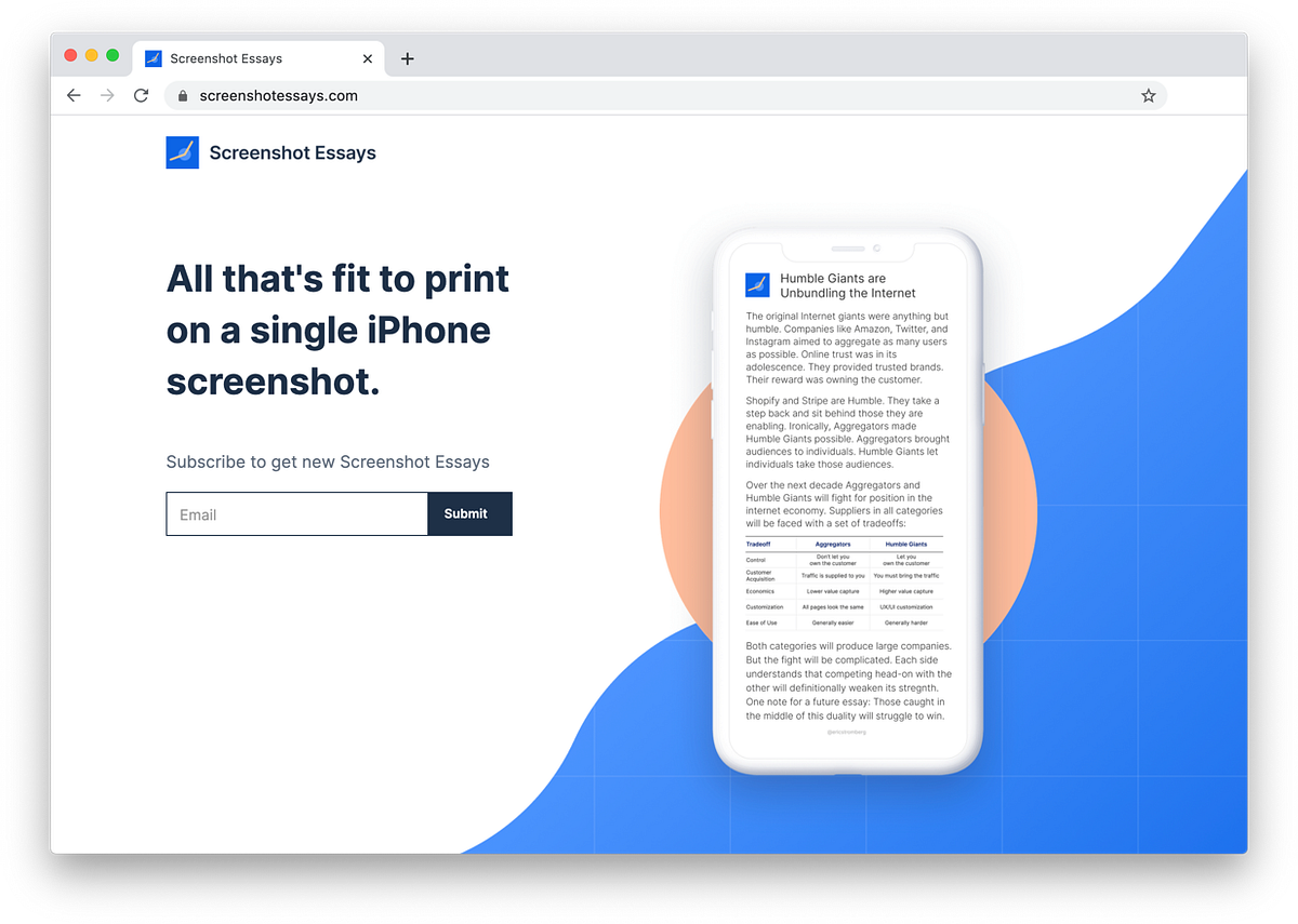 Screenshot Essays. I’ve moved my writing on business and… | by Eric ...