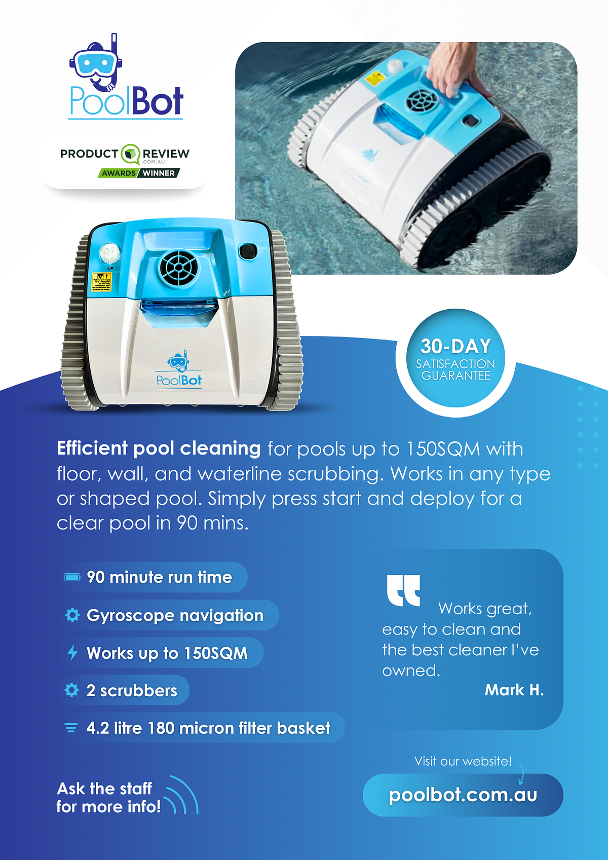 Energy-Efficient Swimming Pool Robot Vacuum Cleaners from PoolBot ...