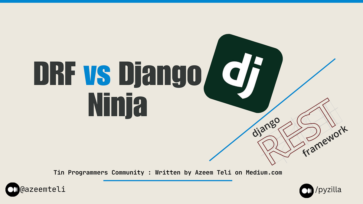 DRF vs Django Ninja: The Future of Django APIs | by Azeem Teli | PyZilla | Python | Medium