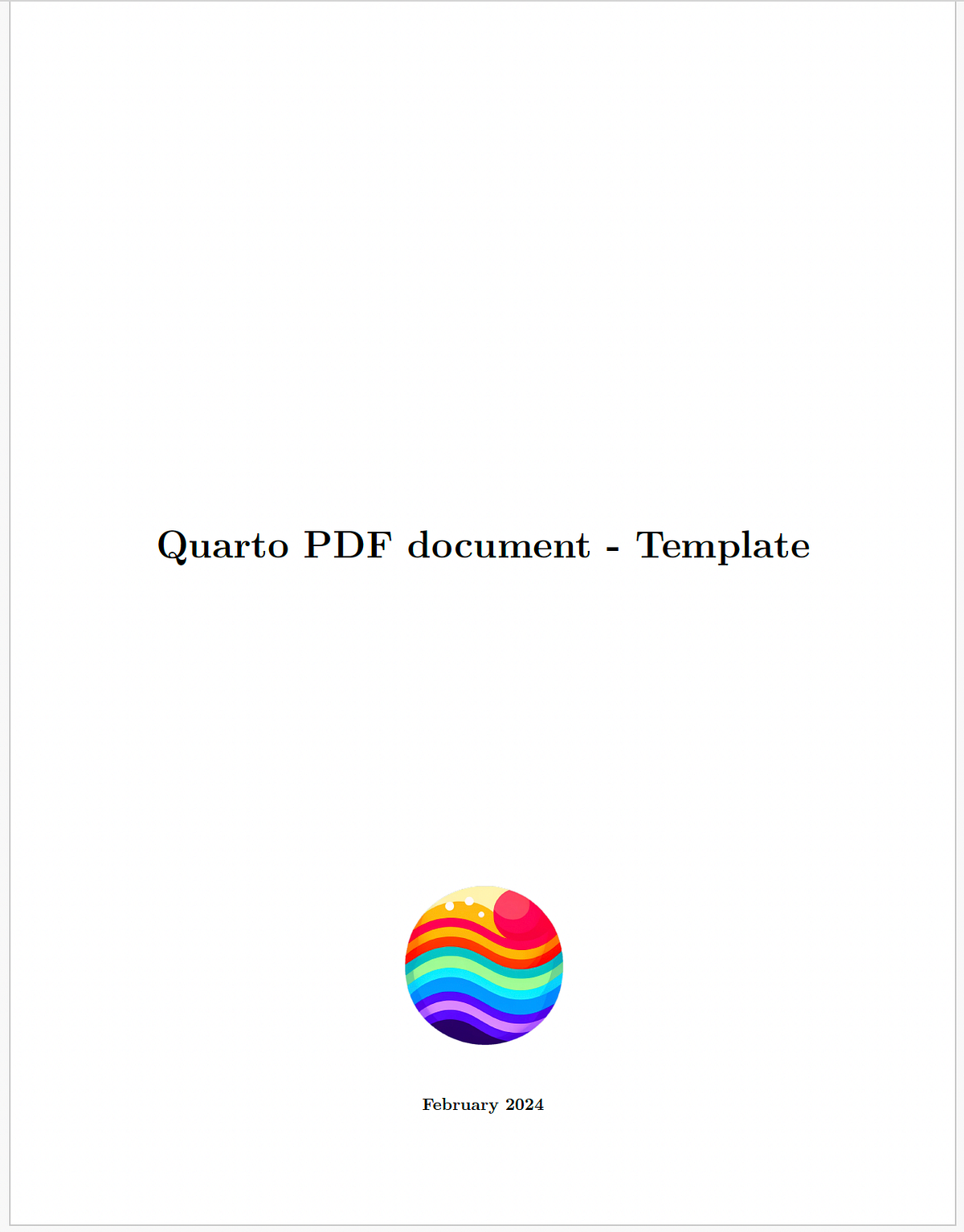 R: Quarto PDF template — With a cover page before the table of content! | by Sarah Houben ...