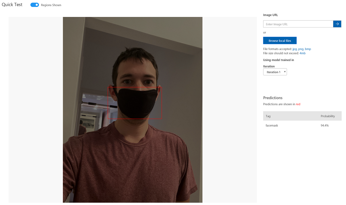 Personal Face Mask Detection with Custom Vision and Tensorflow.js | by ...