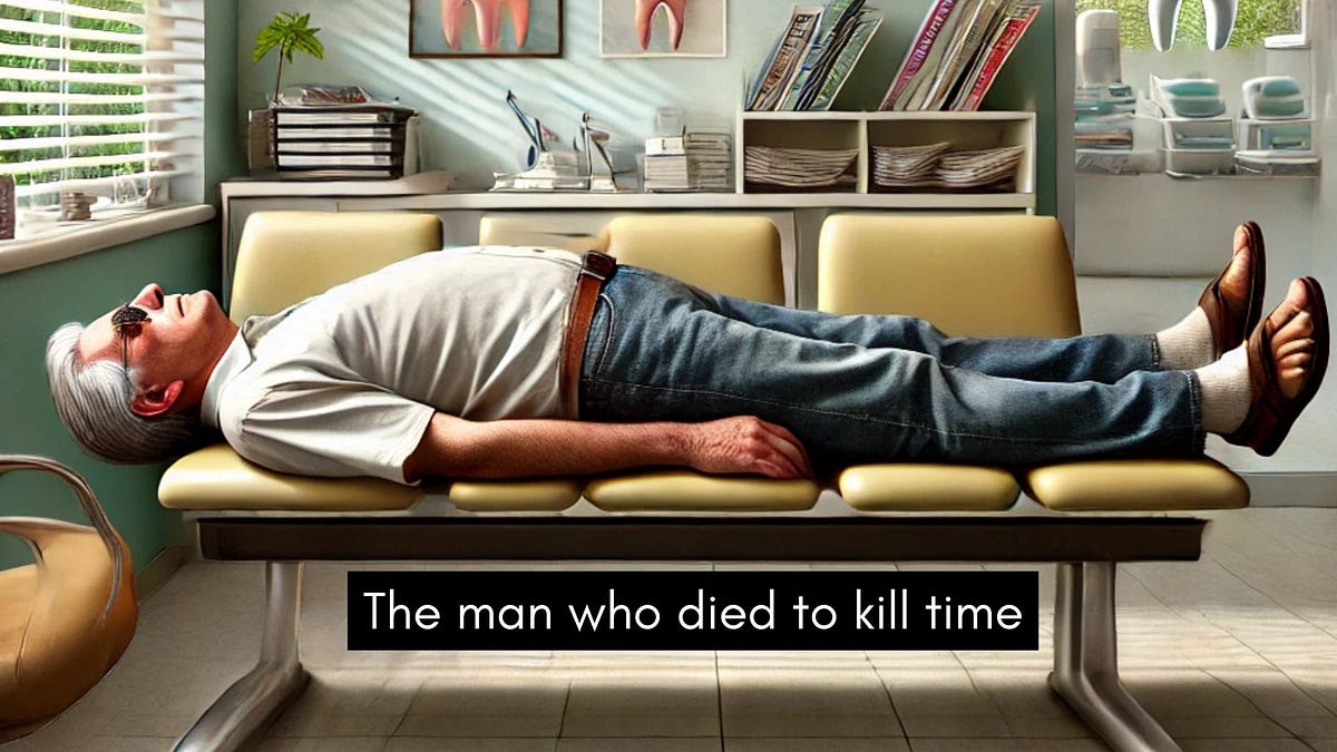 The man who died to kill time.. Gregory Knell was not a fan of waiting ...