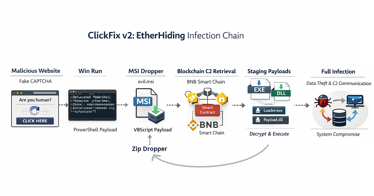 ClickFix v2: A New Level of Infection via EtherHiding | by h3xstone ...