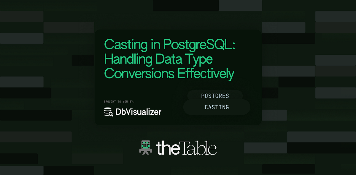 PostgreSQL Casting: Handling Data Type Conversions in SQL | The Table — Databases and SQL