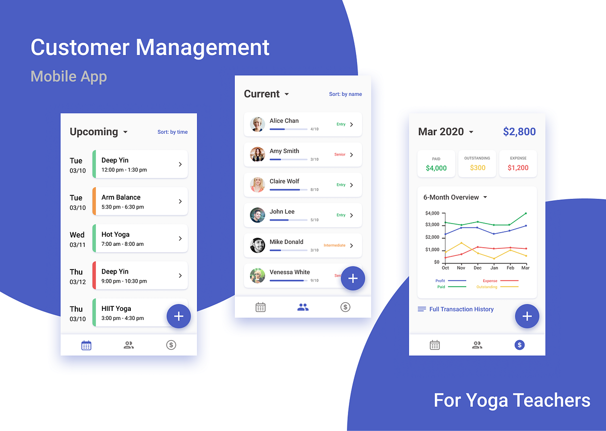 Yoga Customer Management App. UX Whiteboarding Design Challenge | by ...