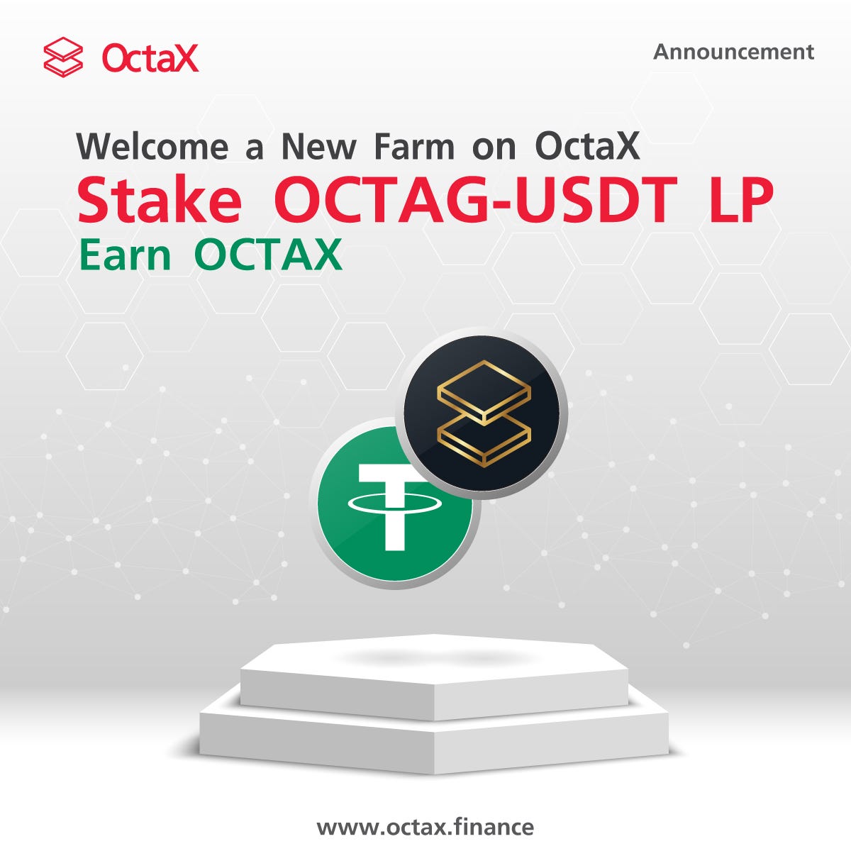 Welcome a New Farm on OctaX Stake OCTAG-USDT LP Earn OCTAX - OctaX ...
