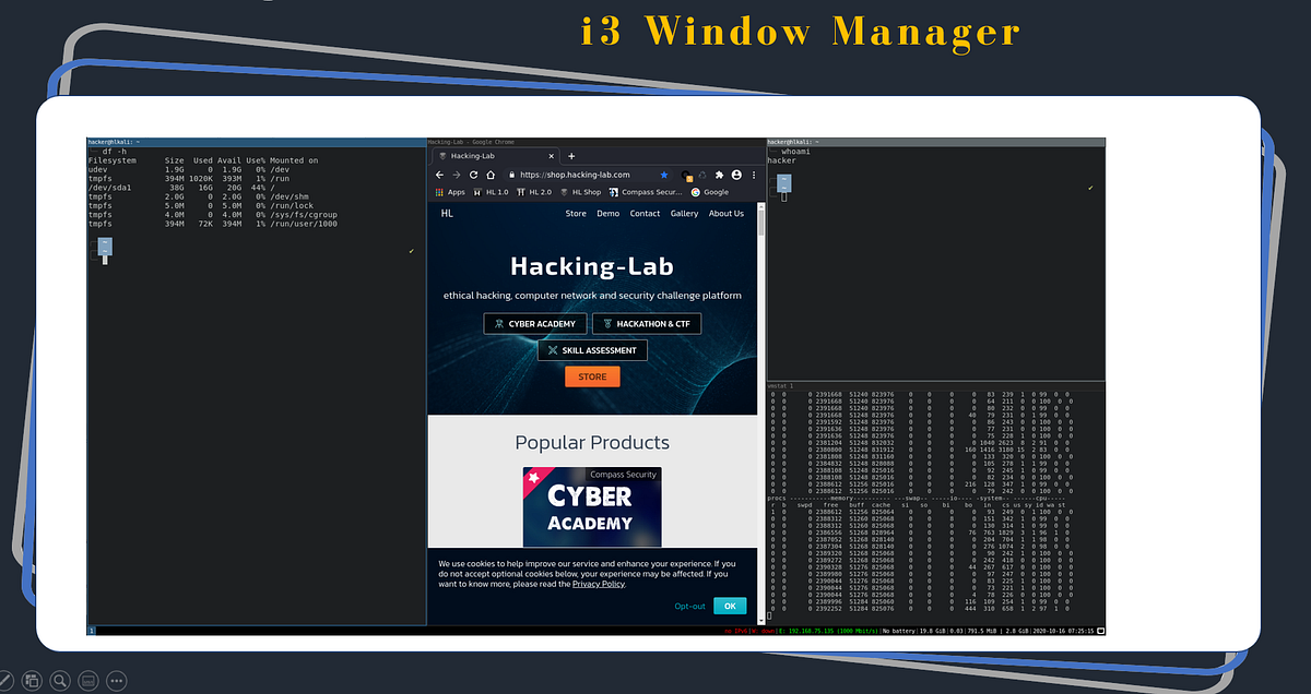 i3 Window Manager. October 20th, 2020 | by Ivan Bütler | Hacking-Lab ...